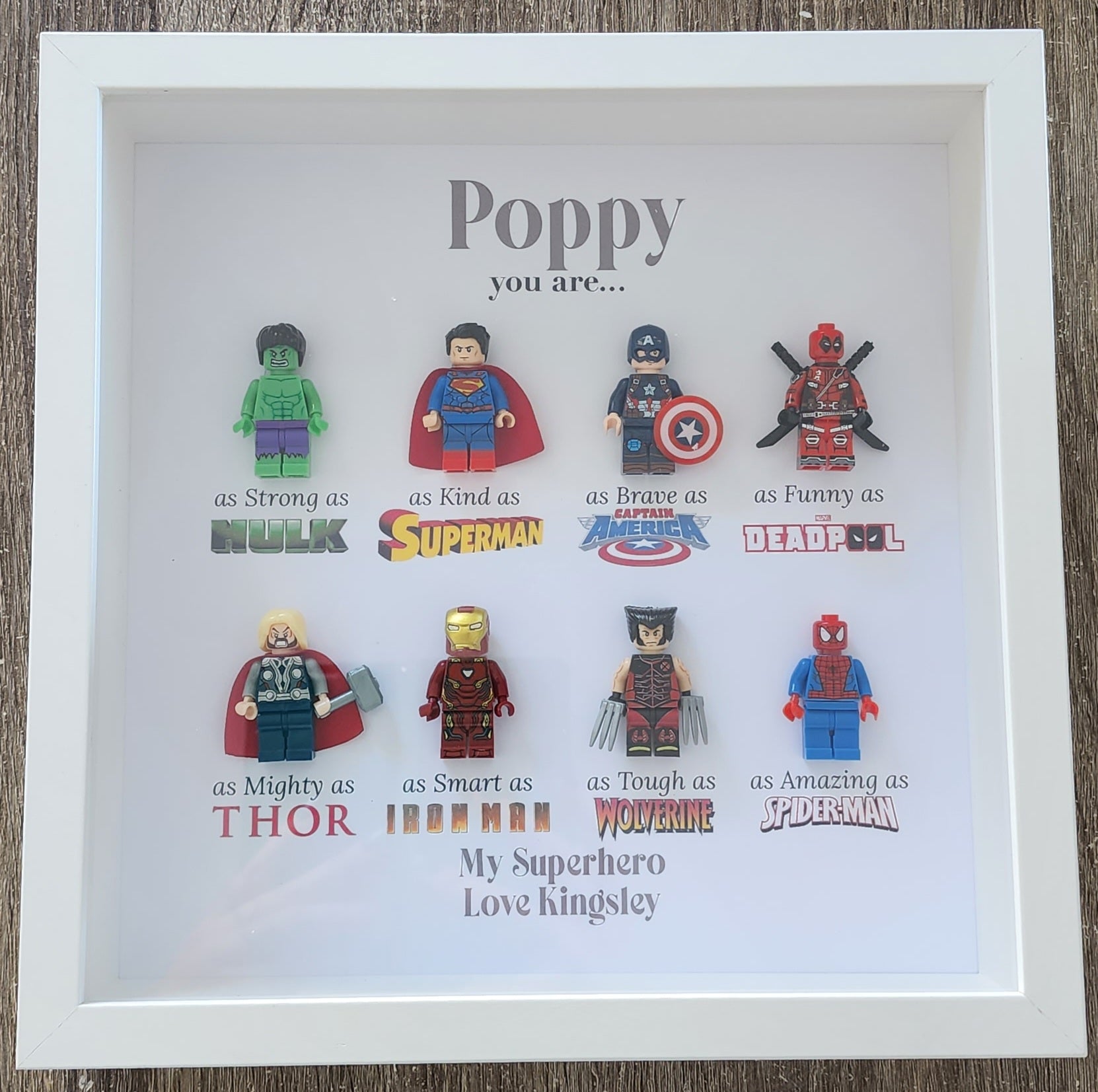 Marvel Superhero (No Border) Frame 8 Characters – The Shadow Box Designs